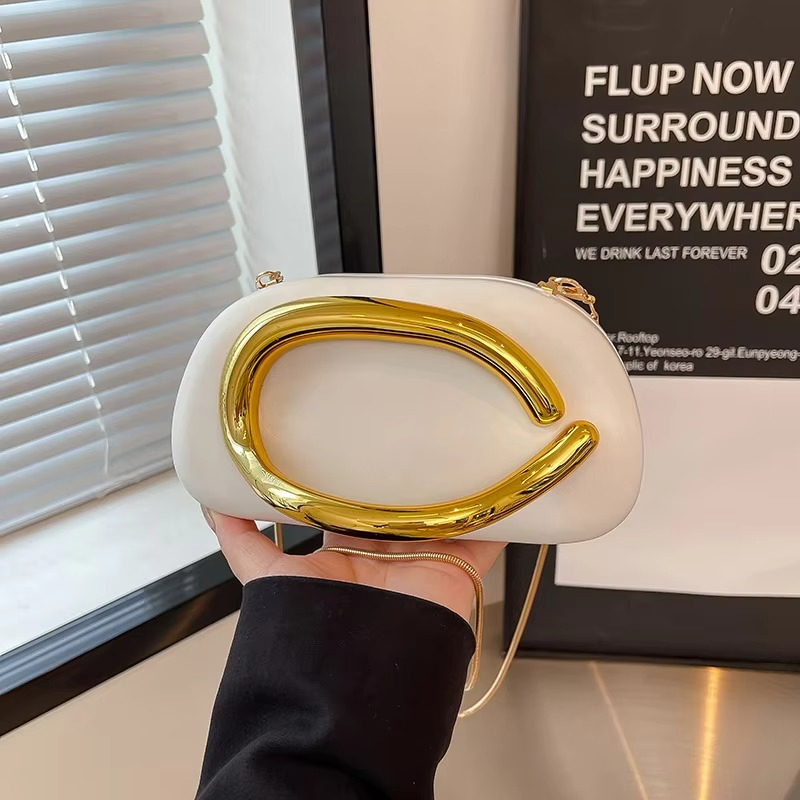 Gold Metal Closure Box Clutch Bag - Only 99 Shop BD